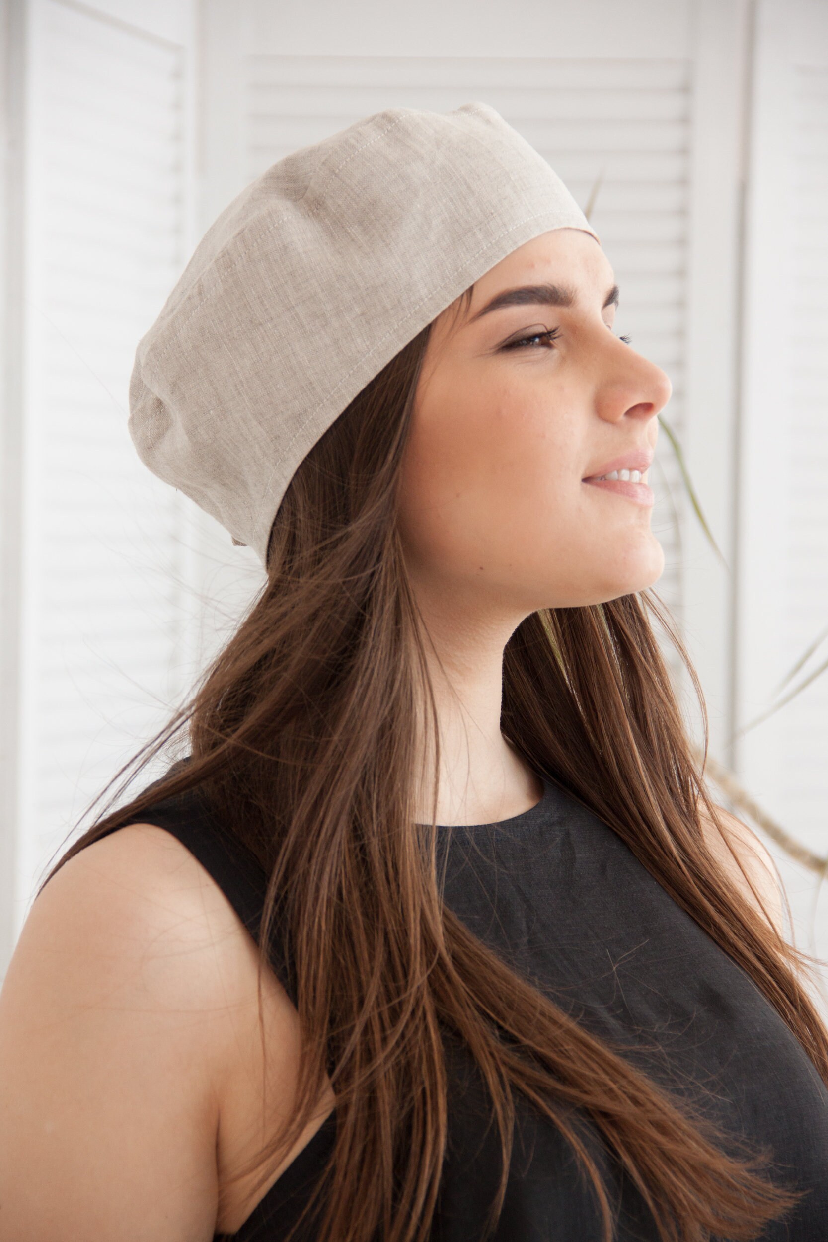 Linen Beret Beret for Women French White Beret for Women | Etsy