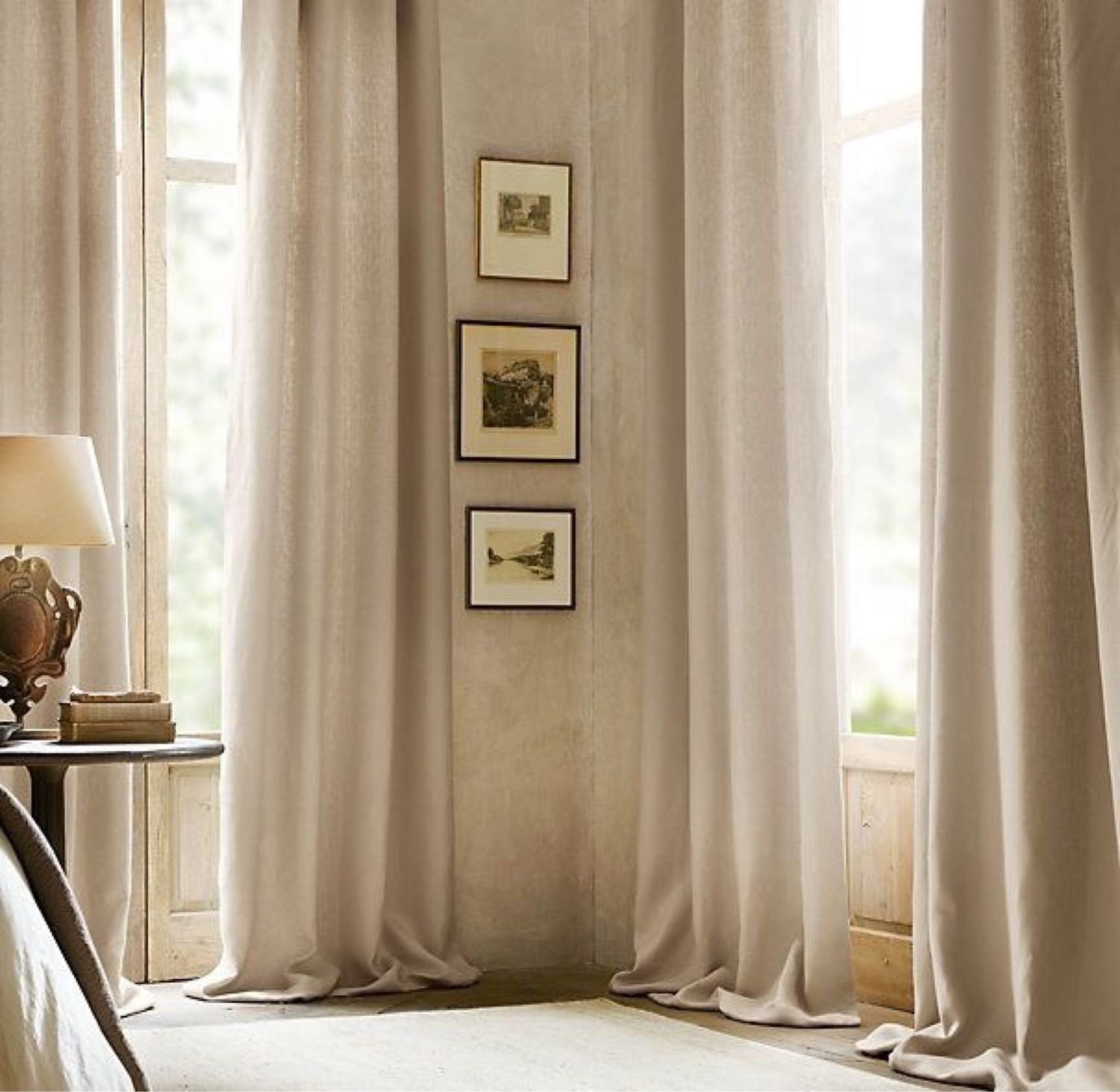 Natural Linen Curtains Curtains for Living Room Farmhouse - Etsy
