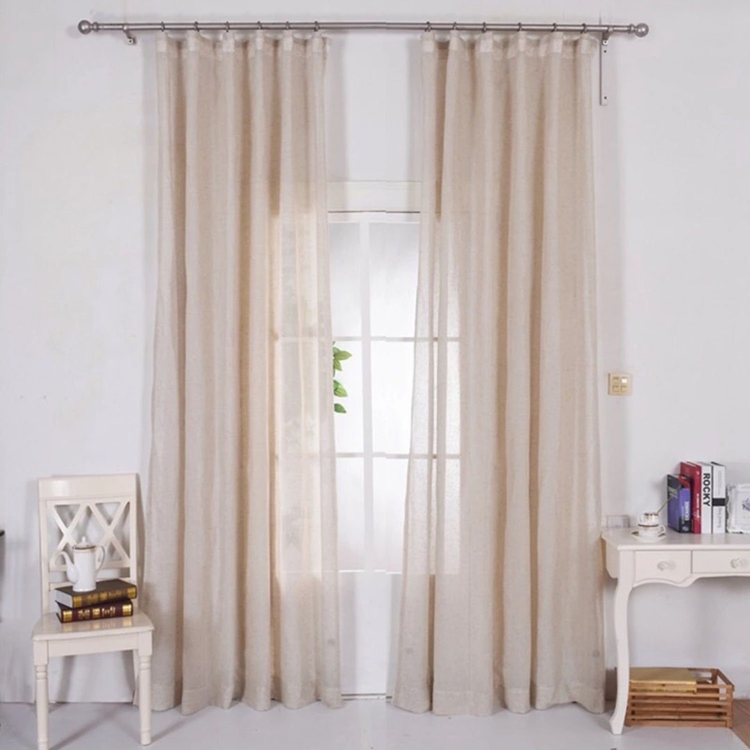 Linen Curtains for Living Room, Linen Curtains for Bedroom, Long Linen ...