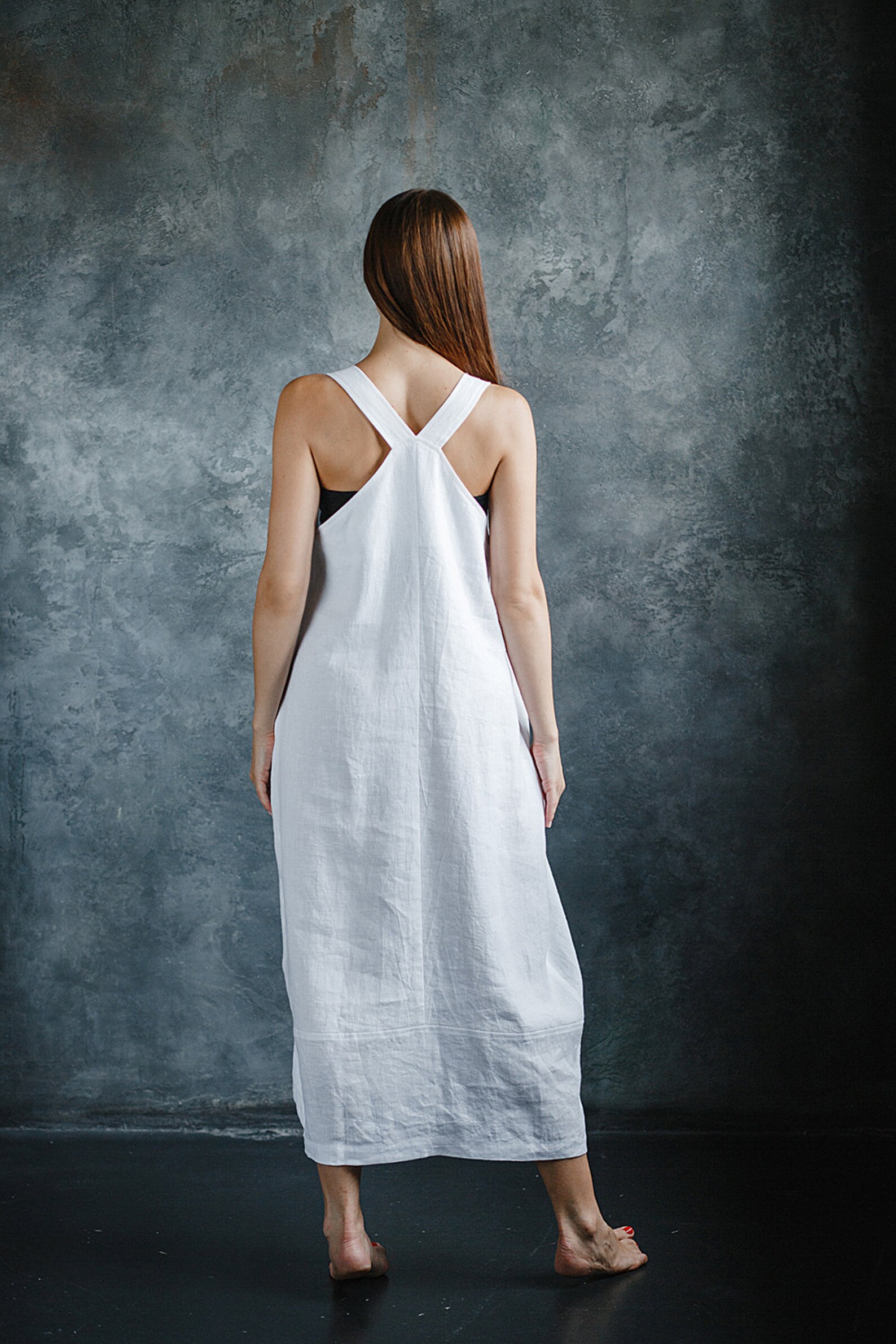 Organic Linen Dresslinen Dress Pocketslinen Dresslinen | Etsy