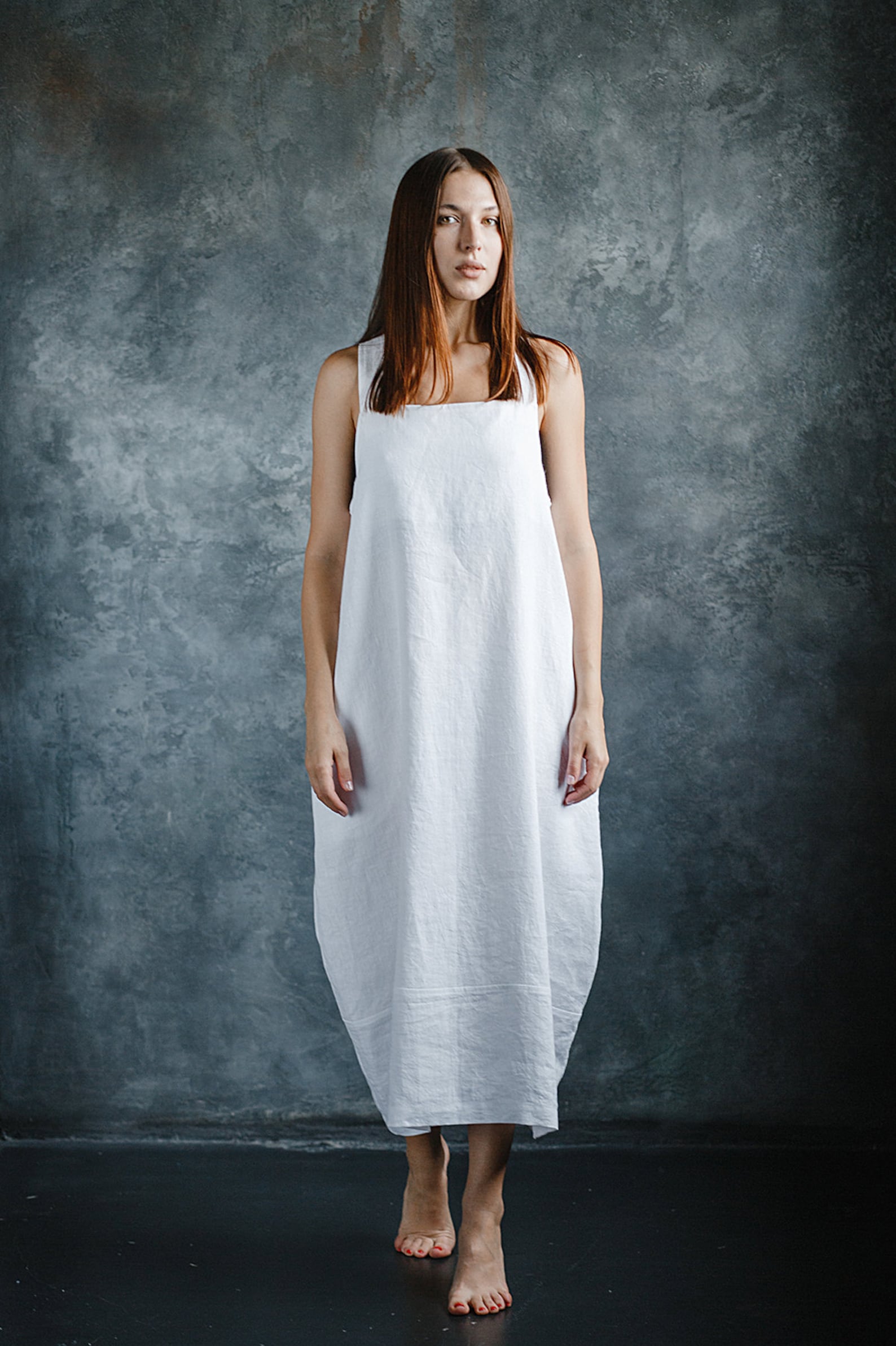 Organic Linen Dresslinen Dress Pocketslinen Dresslinen | Etsy