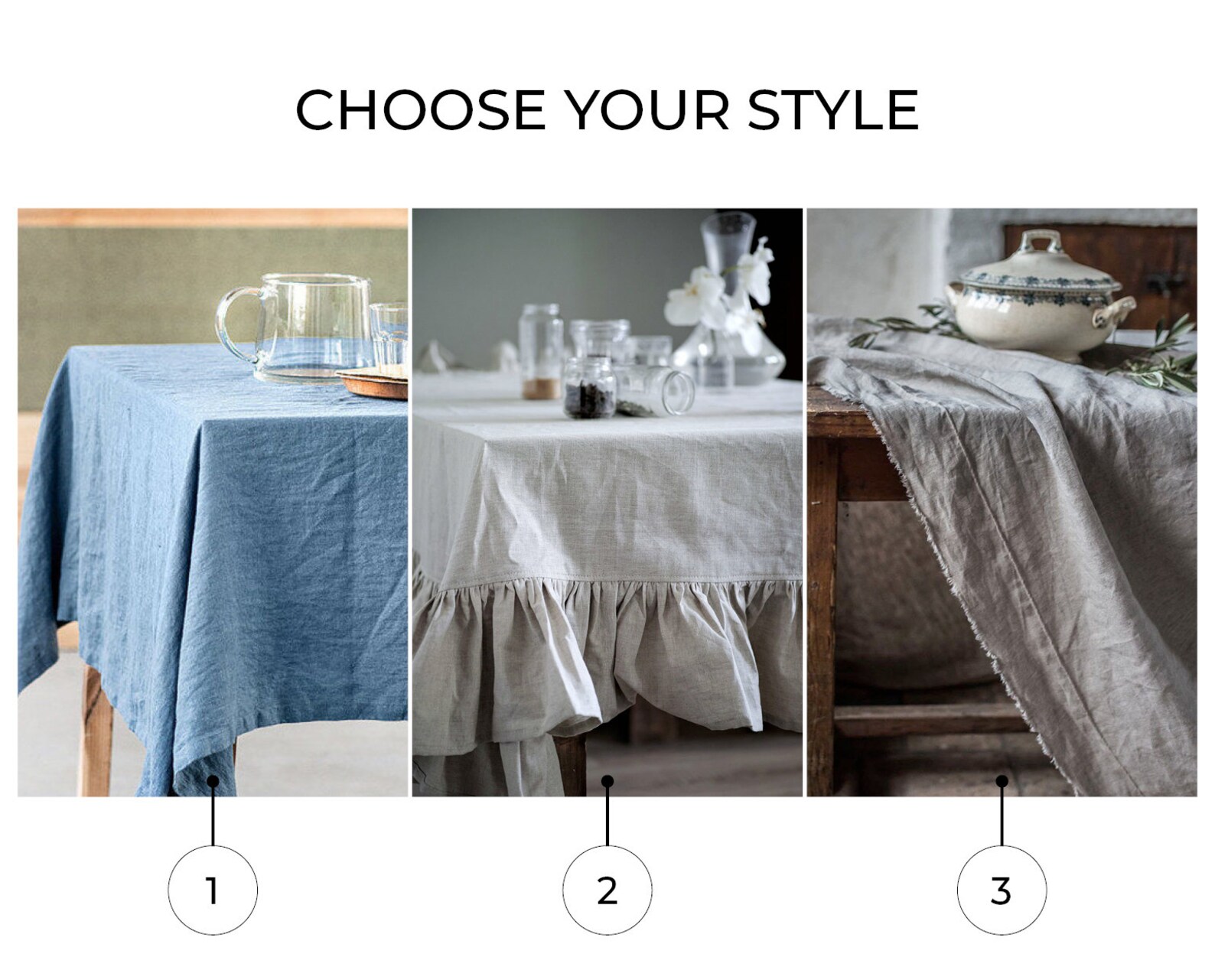 Vintage Linen Tablecloth, Rustic Table Cloth, Table Cover, Round ...