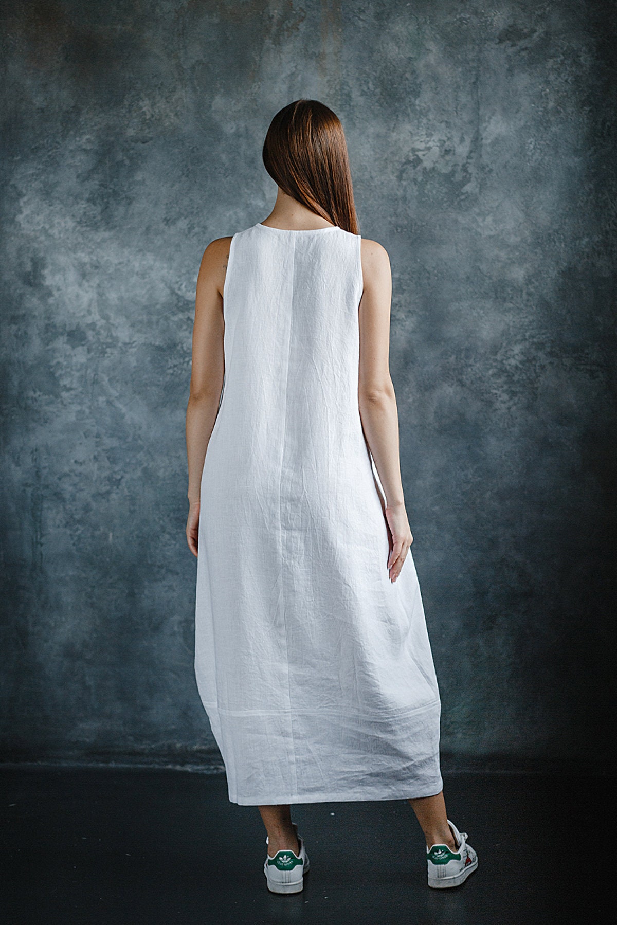 Sleeveless Linen Dresswhite Linen Dresslinen Dresses for - Etsy