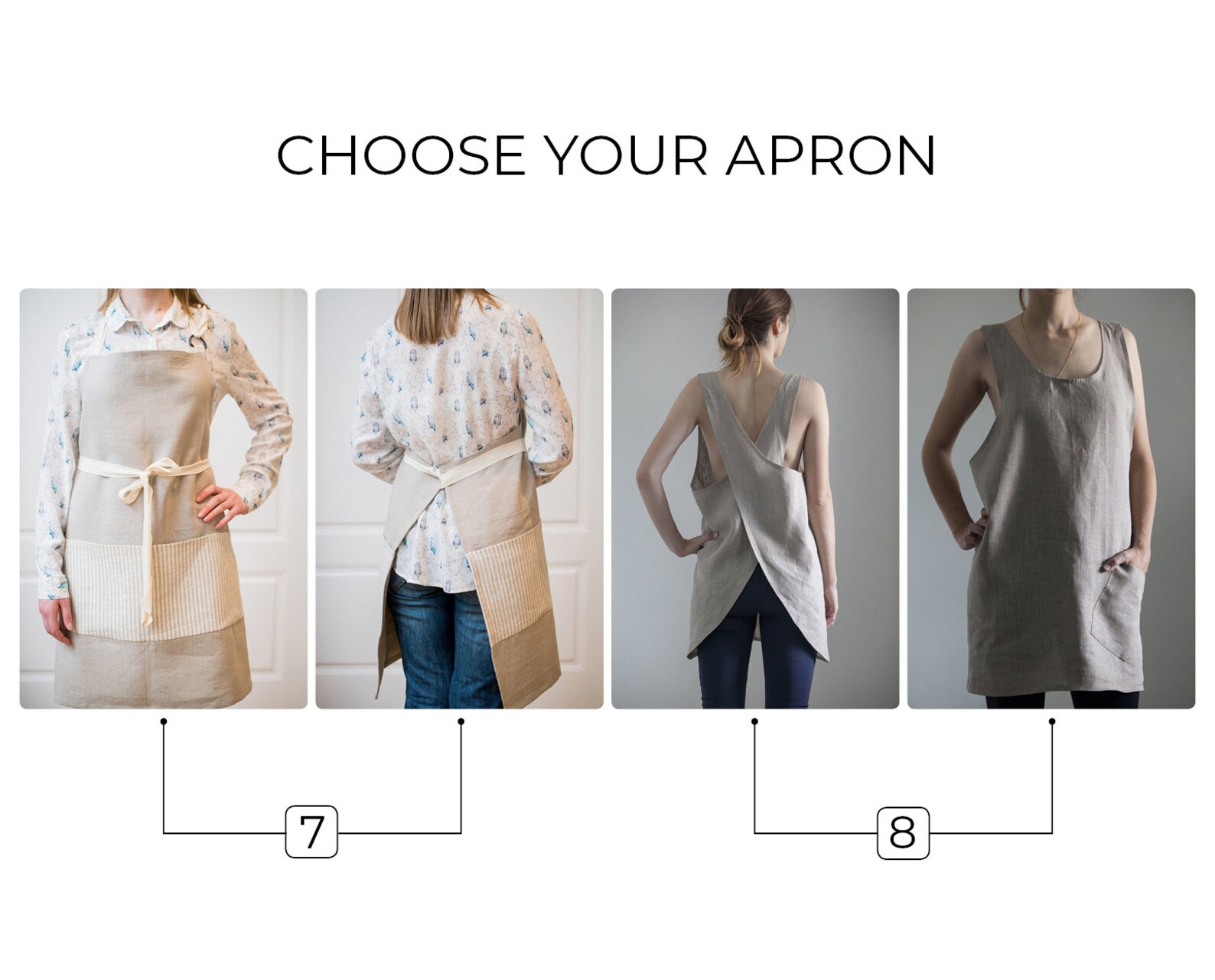 Linen Aprons for Womenfull Apronscustom Apronteacher Apron - Etsy