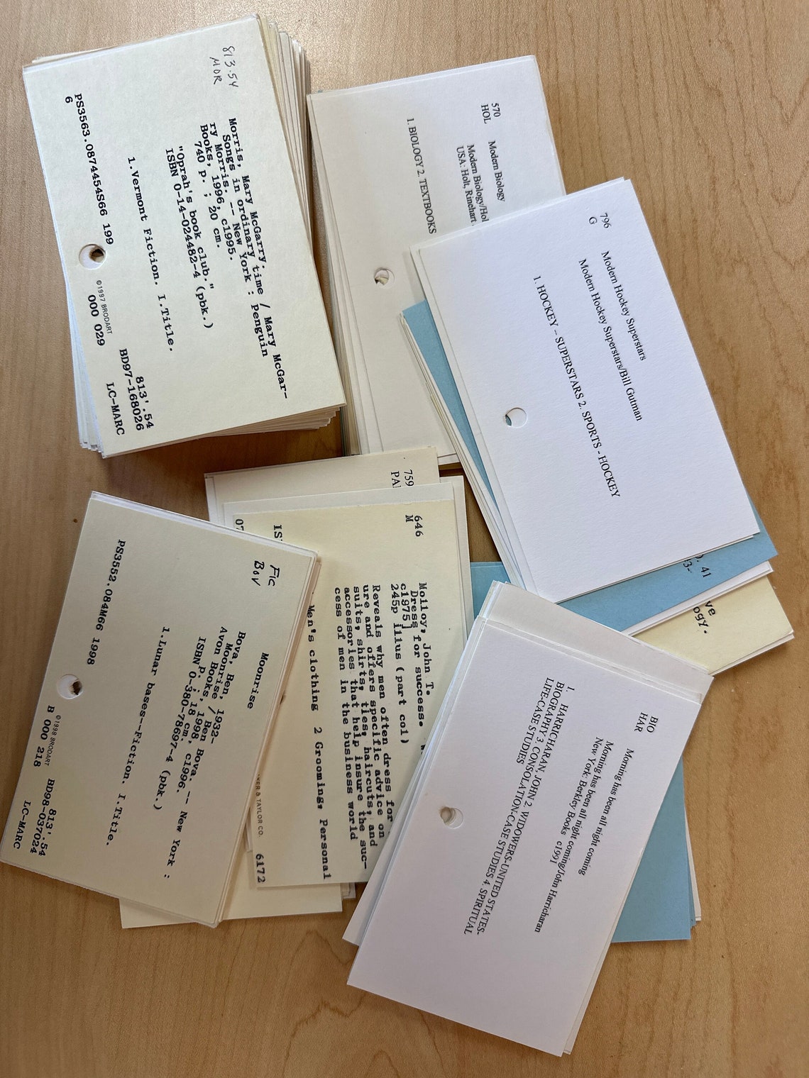 Library Card Catalog Cards - Etsy