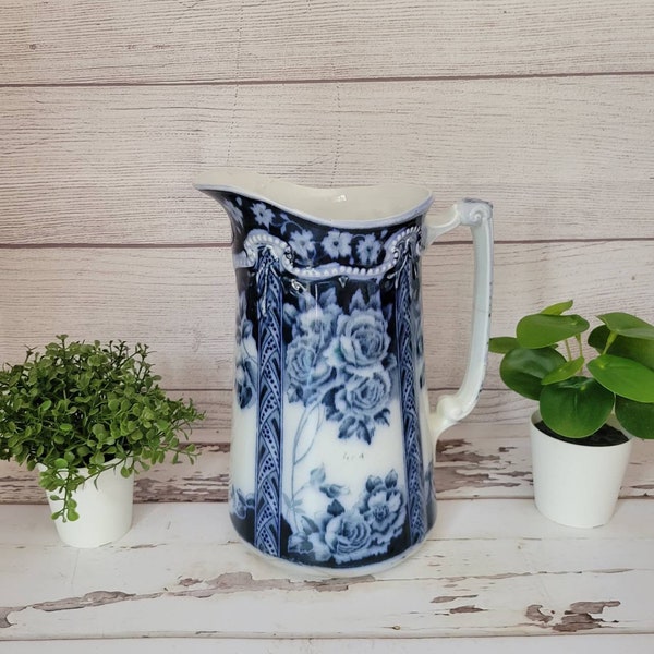 Flow Blue Pitcher - Etsy