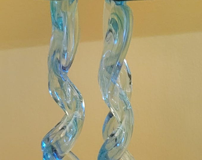 Turquoise With Gold Specks-glass Octopus Wind Chimes. - Etsy