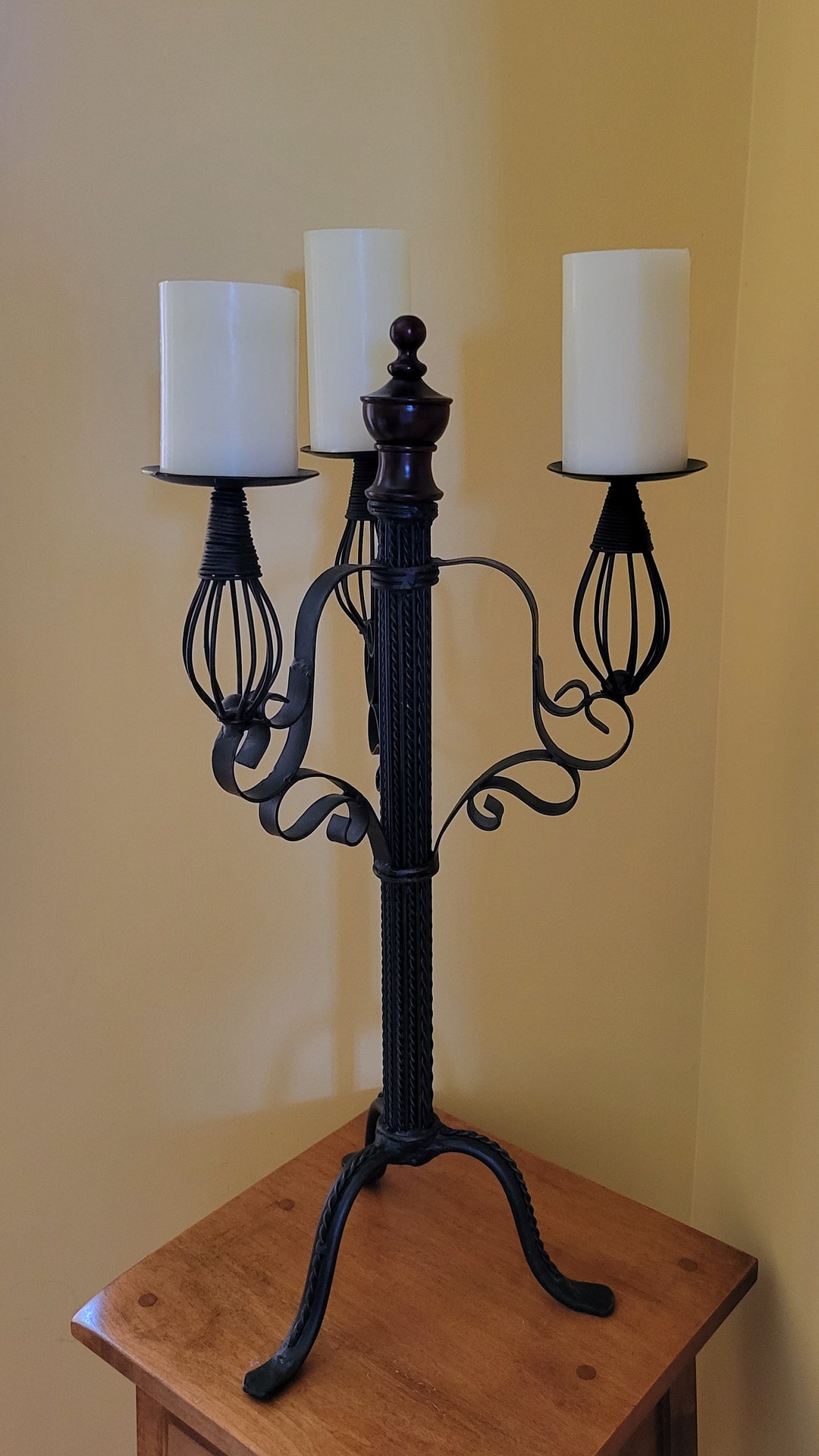 Heavy Metal 3 Pillar Candelabra - Etsy