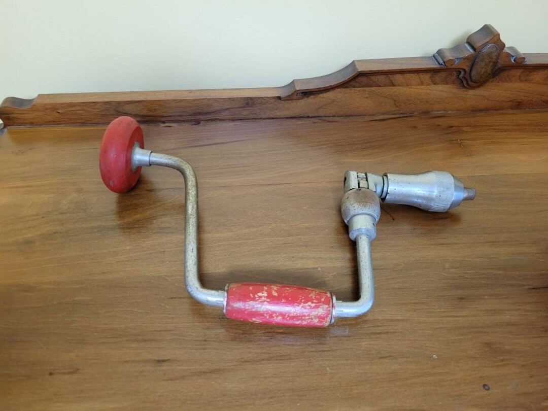 Vintage Red Hand Drill - Etsy