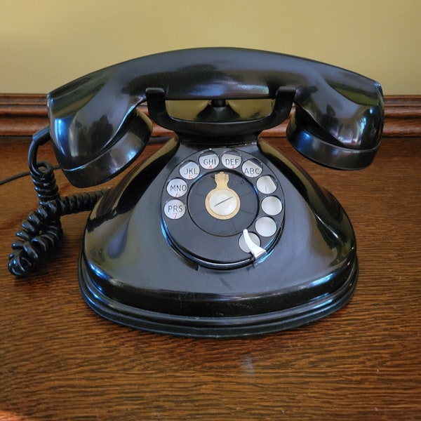 Black Rotary Phone - Etsy