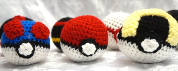 Pokeball Crochet Amigurumi Many Styles Available - Etsy