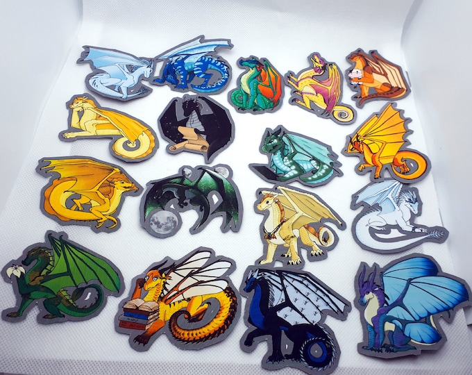 Magnets Wings of Fire WOF Dragons 3 Inch for Fridge or Locker Etc ...