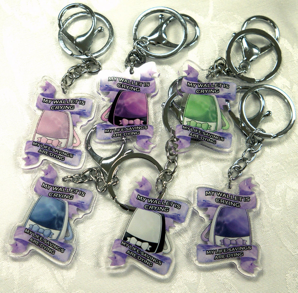 Itabag Acrylic 2 Inch Clear Keychain Charm - Multiple Colours and ...