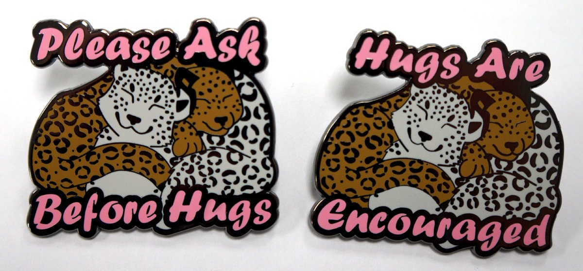 Snow Leopard and Leopard Cat Cute Hug 2 Inch Enamel Pin - Etsy