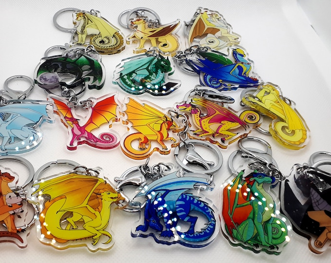 Starflight Wings of Fire Wof Double Sided Acrylic Charm Keychain Dragon ...