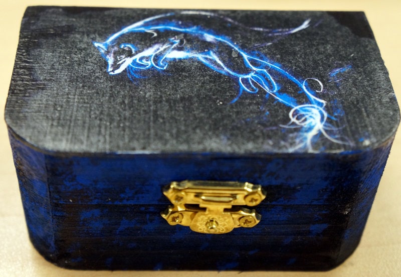 Animal Spirit Painting Trinket Novelty Box Lynx Rabbit Panther Deer ...