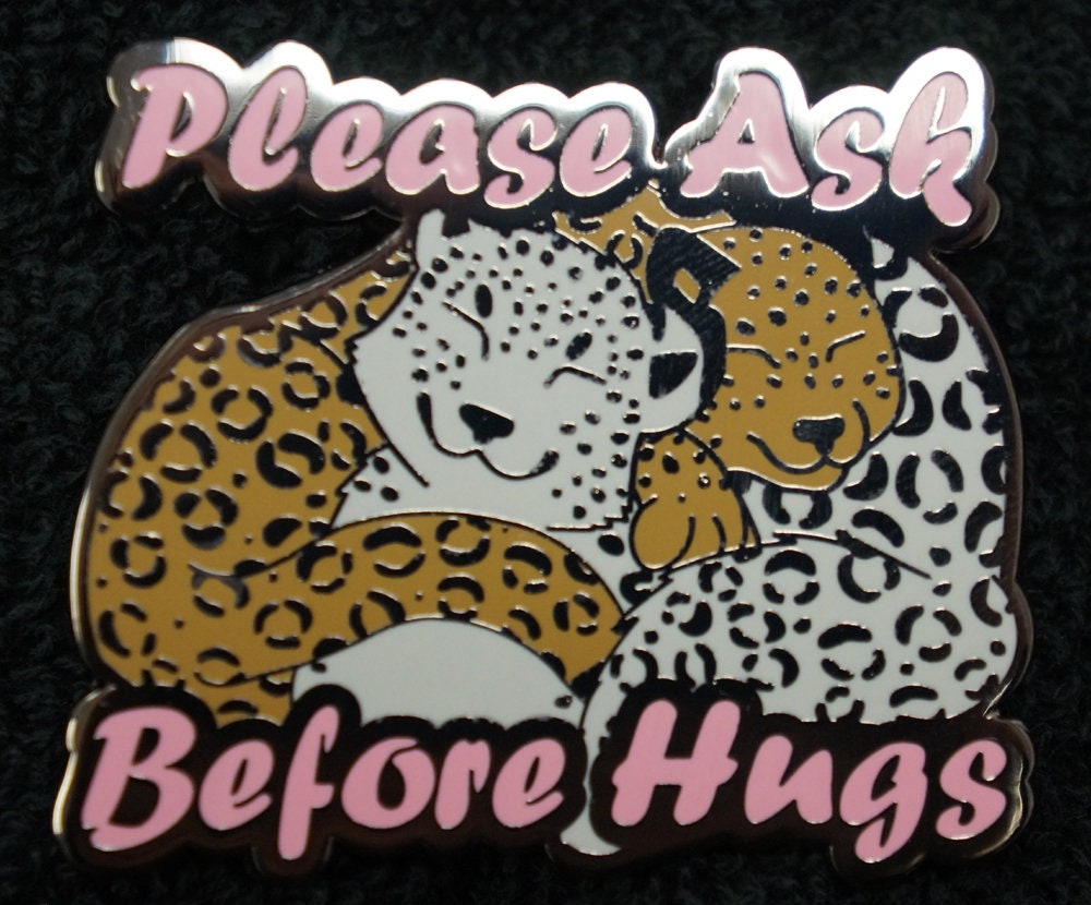 Snow Leopard and Leopard Cat Cute Hug 2 Inch Enamel Pin - Etsy