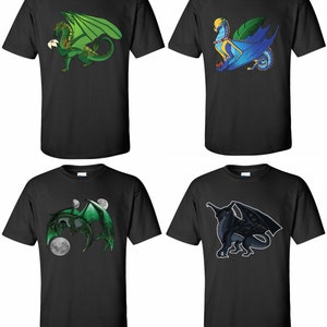 Wings of Fire Dragon Wof T-shirts- Multiple Characters, Styles, Colours ...