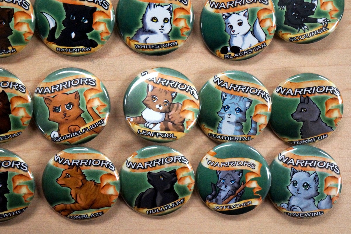 Warriors Cats Button Pins 1.25 OR 2.25 Includes Firestar | Etsy
