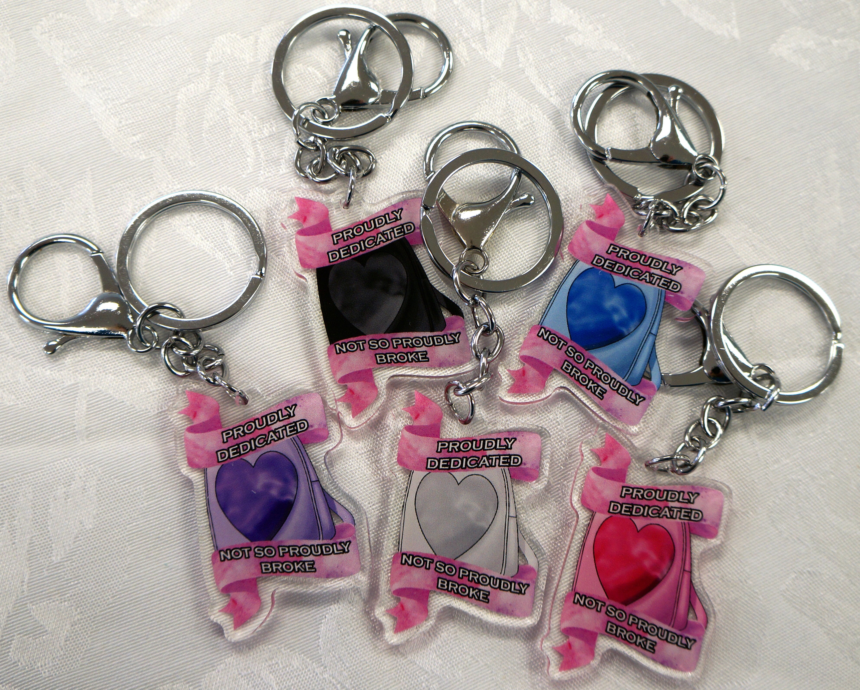 Itabag Acrylic 2 Inch Clear Keychain Charm Multiple Colours | Etsy