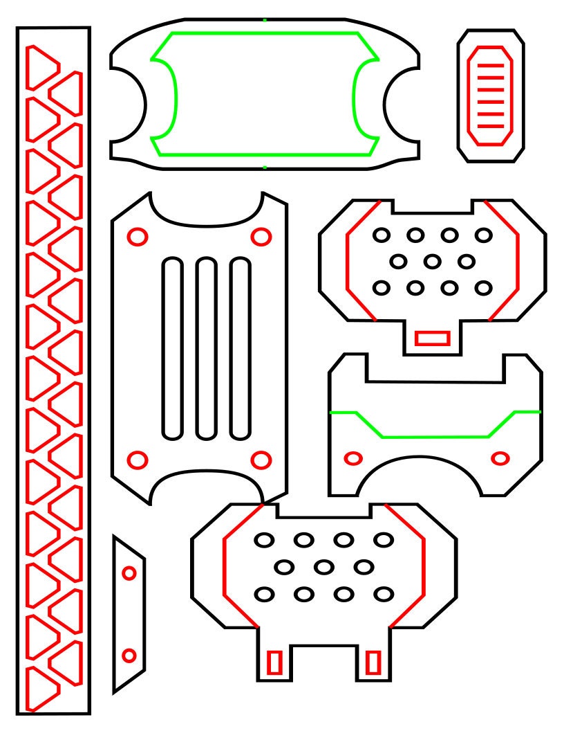 Razor Belt TEMPLATE - Etsy