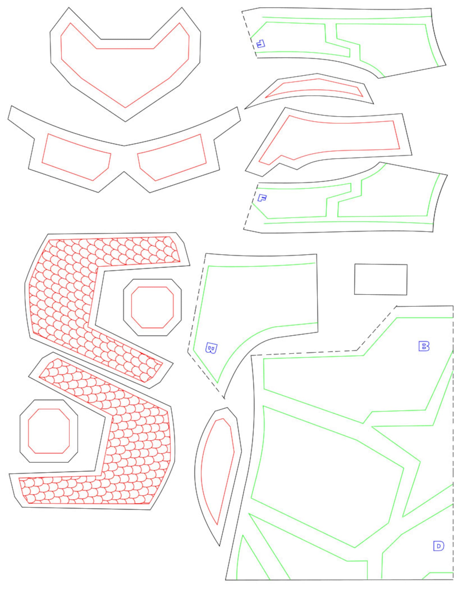 Templates for Captain America Chest Armor - Etsy