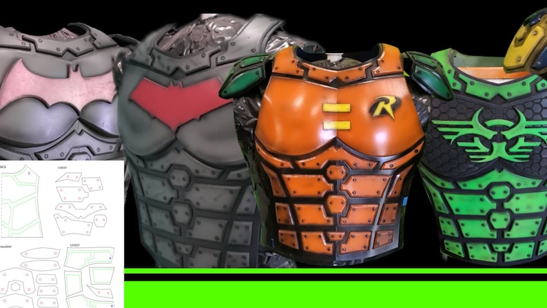 Tactical Chest, Back & Shoulder Armor TEMPLATE - Etsy