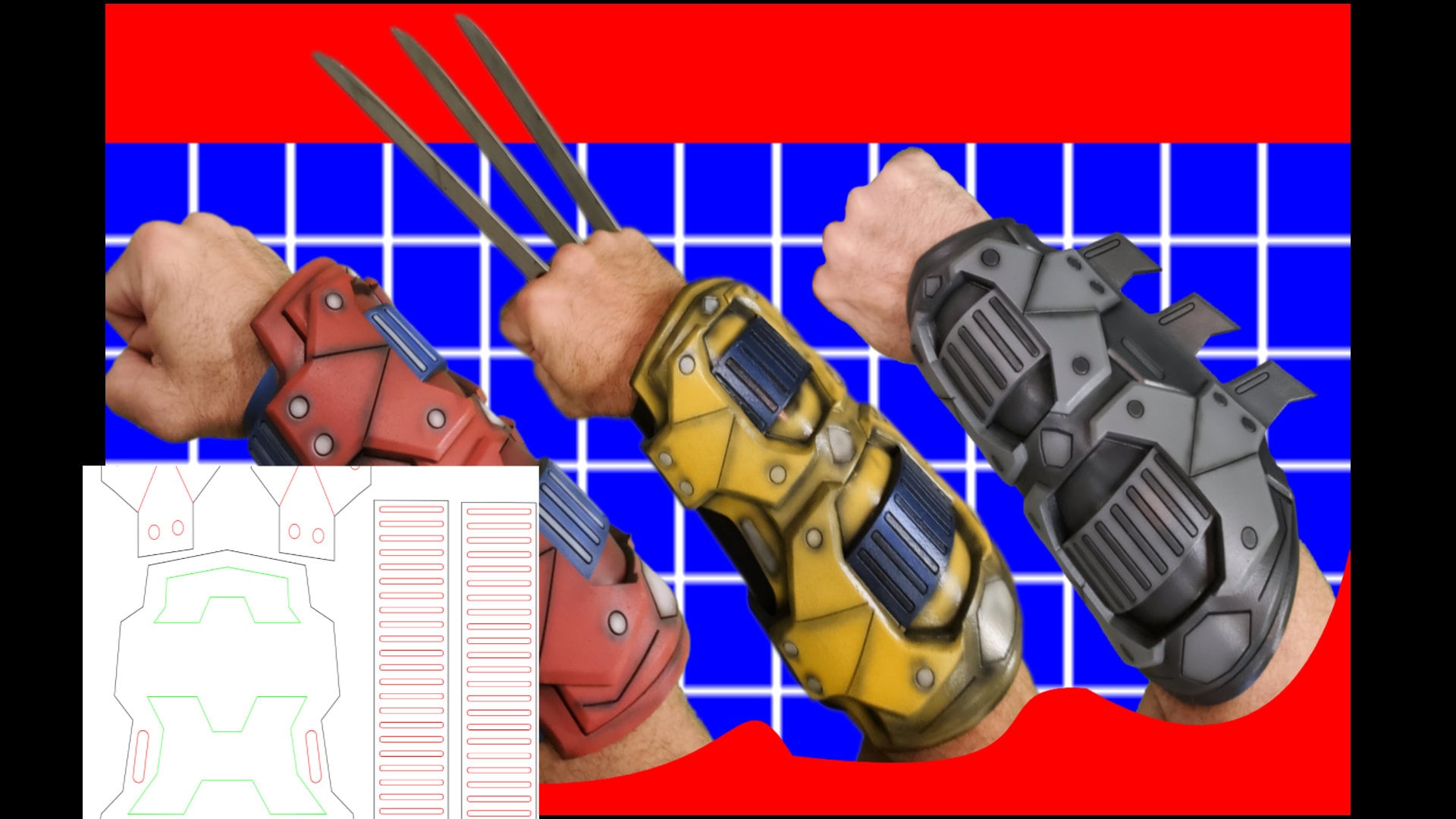 TACTICAL GAUNTLET TEMPLATE - Etsy