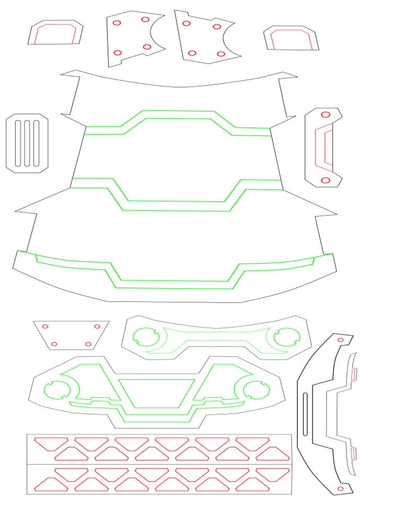 Templates for the Razor Gauntlet - Etsy