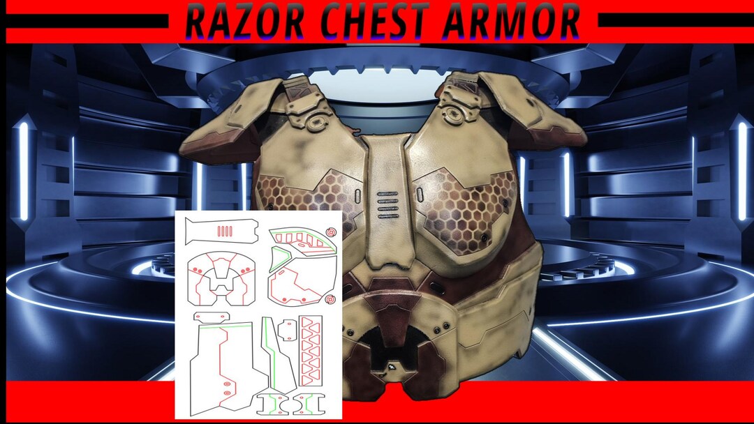 Templates for Razor Chest Armor - Etsy