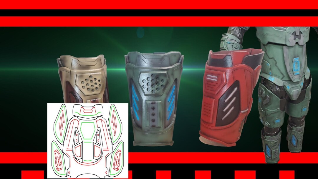 Razor Shin Armor Template - Etsy