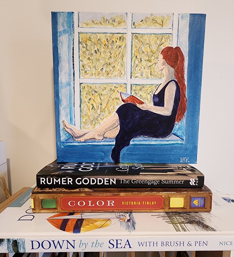 Reading on the Window Seat - Etsy