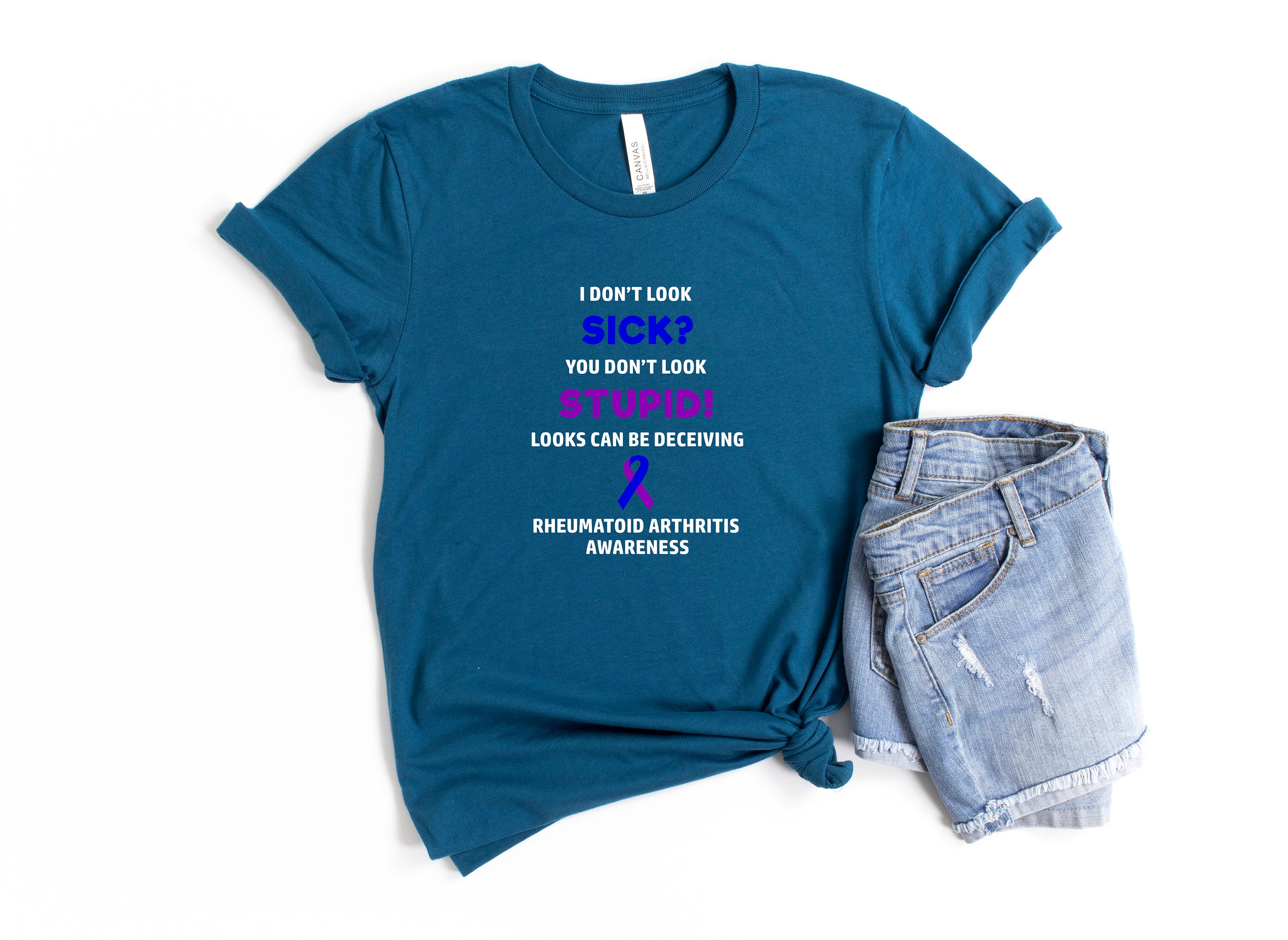 Rheumatoid Arthritis You Don't Look Sick T-shirt, Rheumatoid Arthritis ...