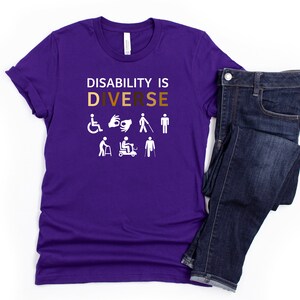 Disability is Diverse Skin Tones T-shirt, Disability Pride, Disabled ...