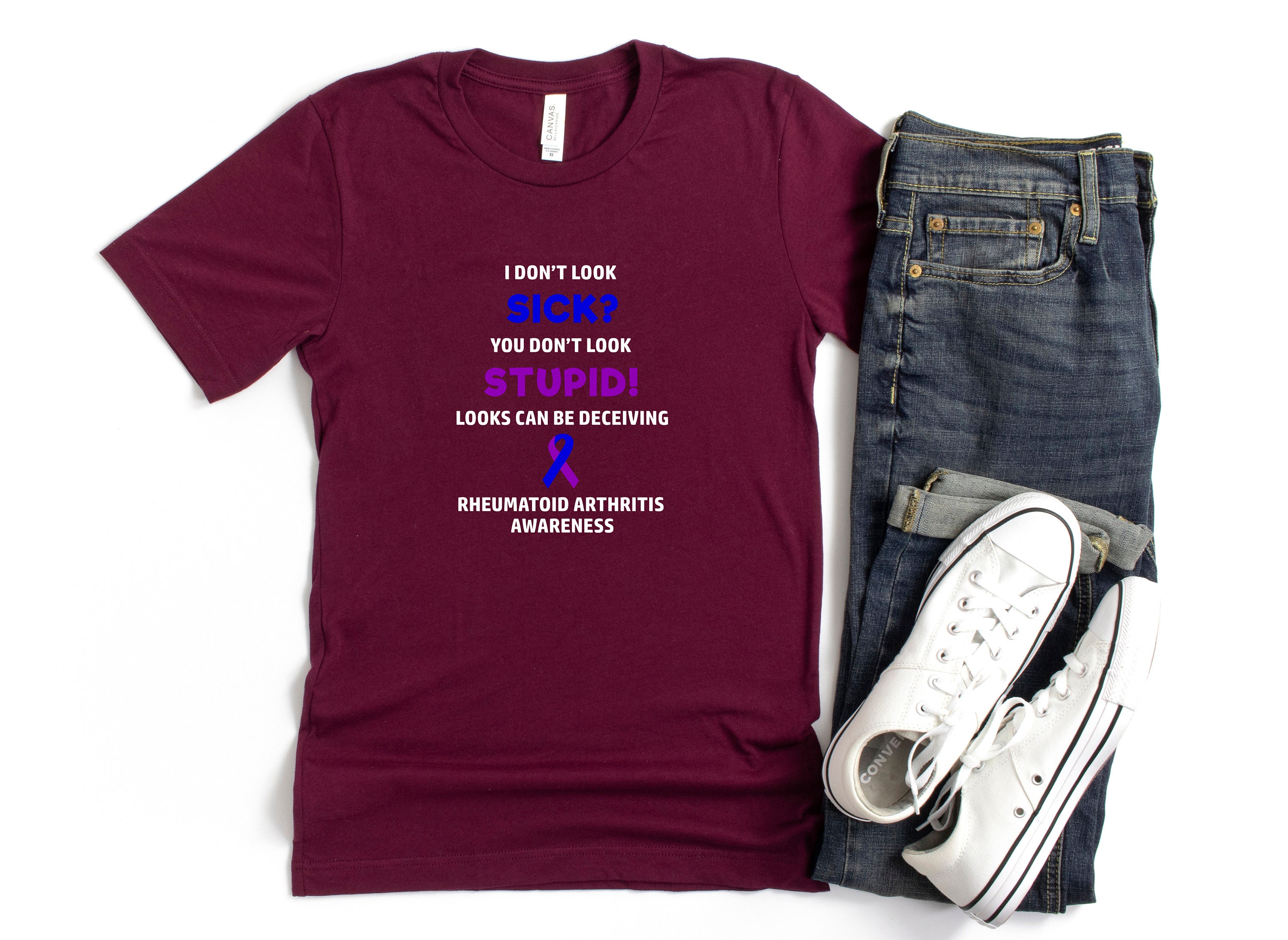 Rheumatoid Arthritis You Don't Look Sick T-shirt, Rheumatoid Arthritis ...