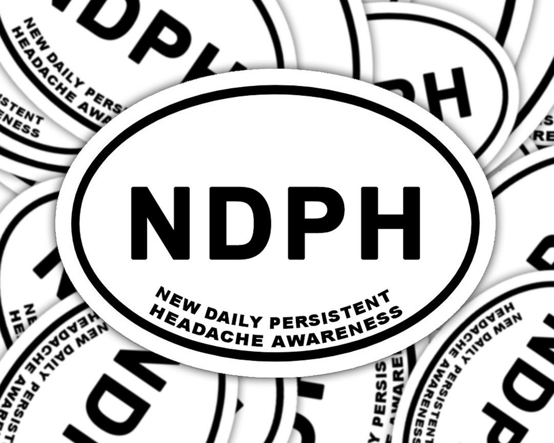 New Daily Persistent Headache Awareness Sticker, NDPH Marathon Decal ...