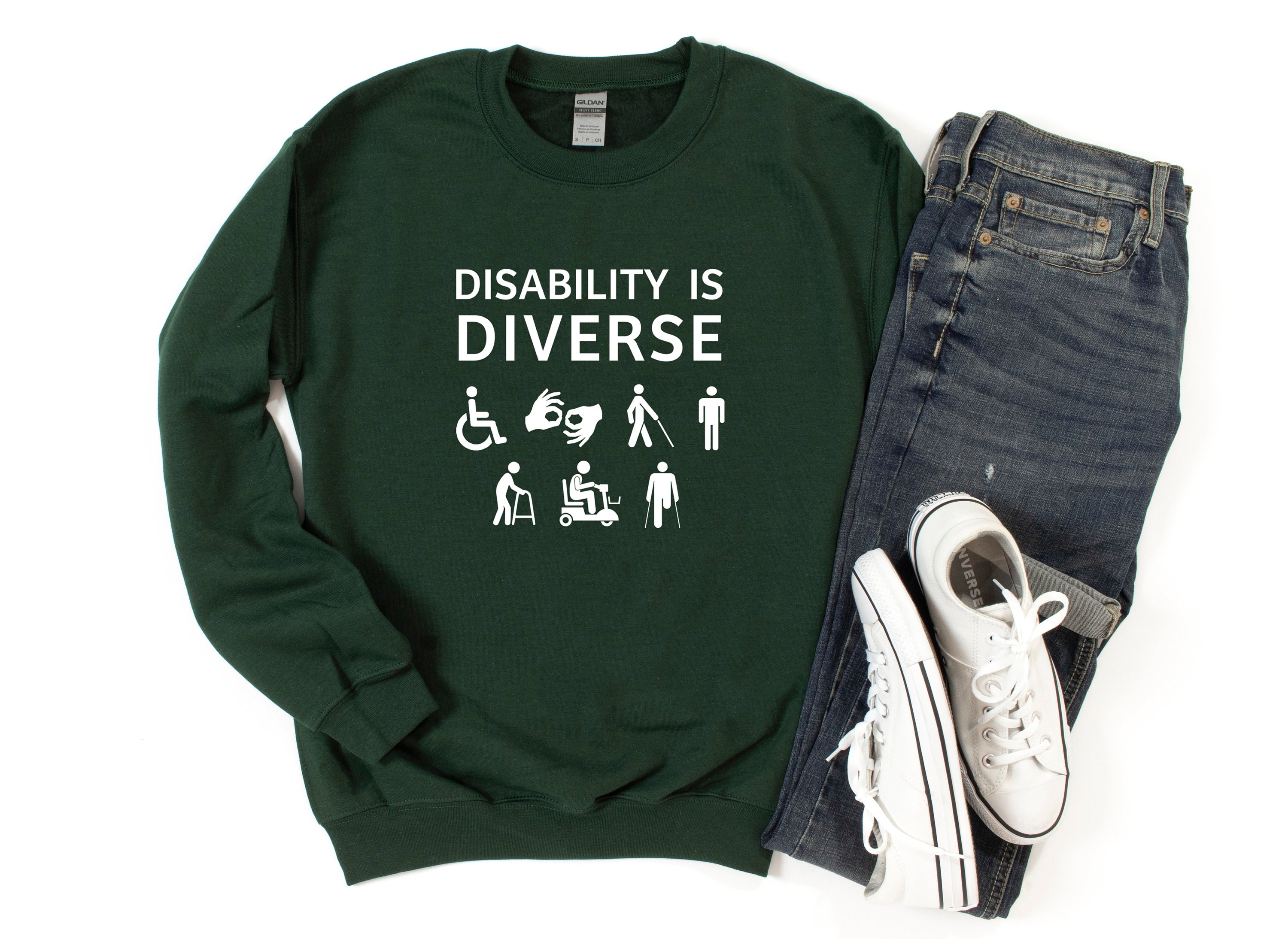Disability is Diverse Crewneck Sweatshirt, Disability Pride, Disability ...