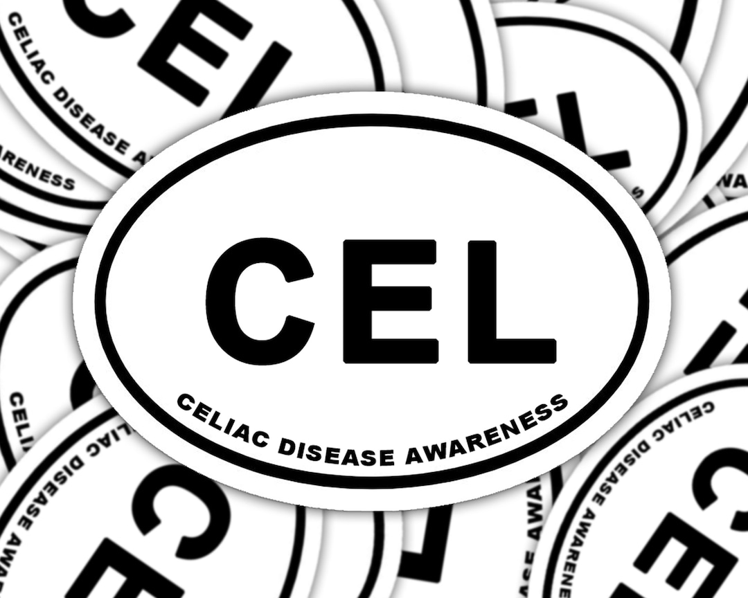 Celiac Disease Awareness Sticker, Celiac Disease Marathon Decal ...