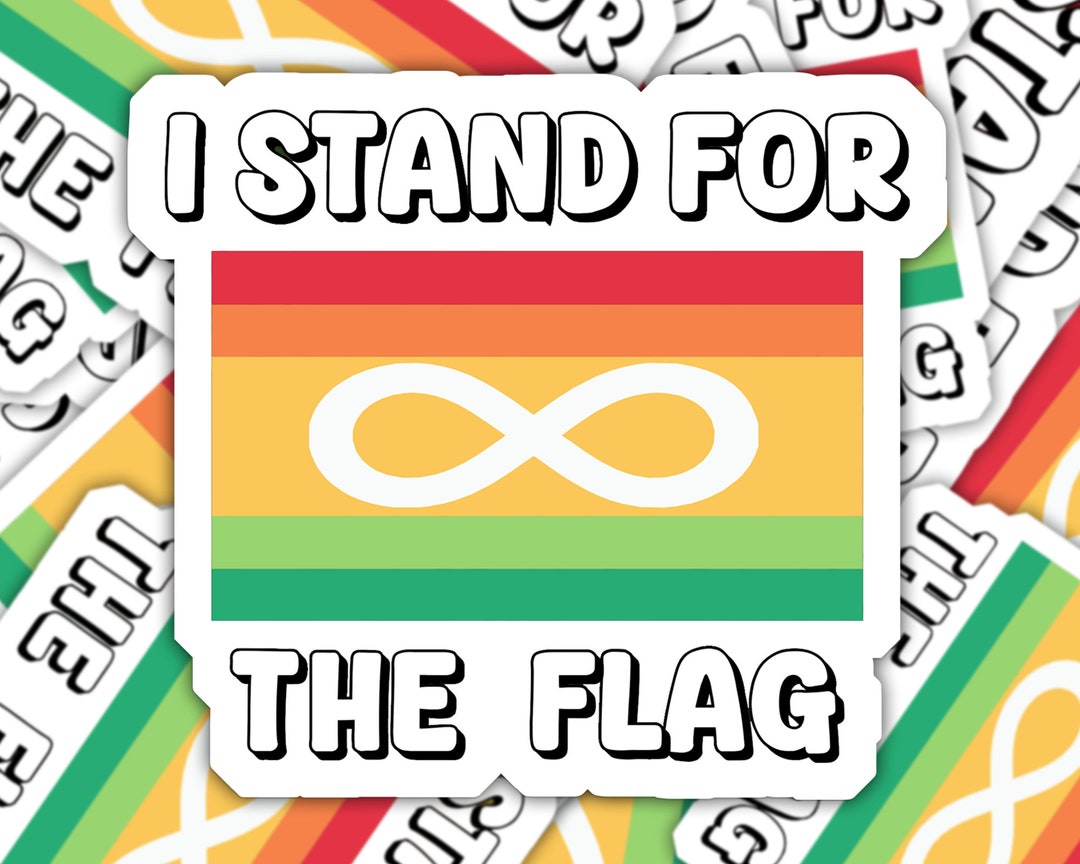 I Stand for the Flag Autistic Pride Sticker, Autistic Flag, Pride Flag ...