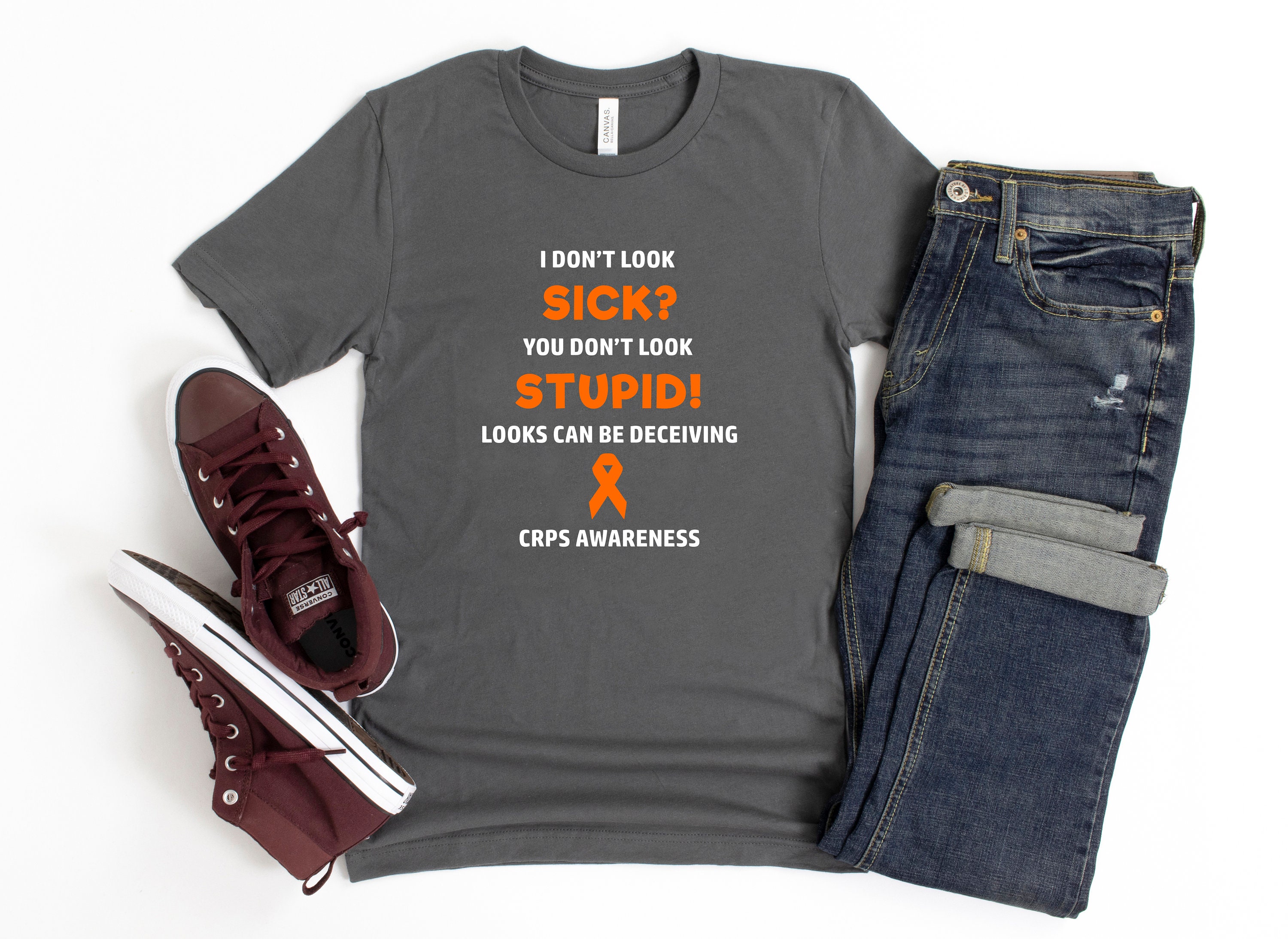 CRPS You Don't Look Sick T-shirt, CRPS Awareness, Chronic Regional Pain ...