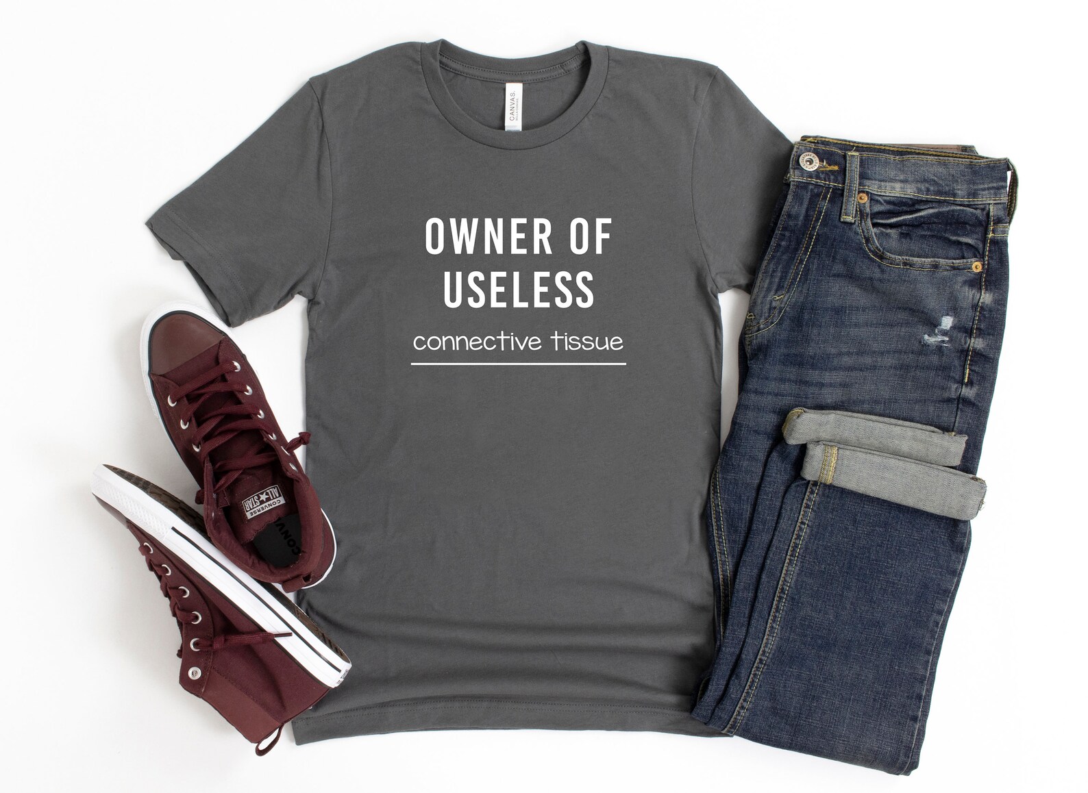 Owner of Useless Connective Tissue T-shirt, Ehlers Danlos Syndrome ...