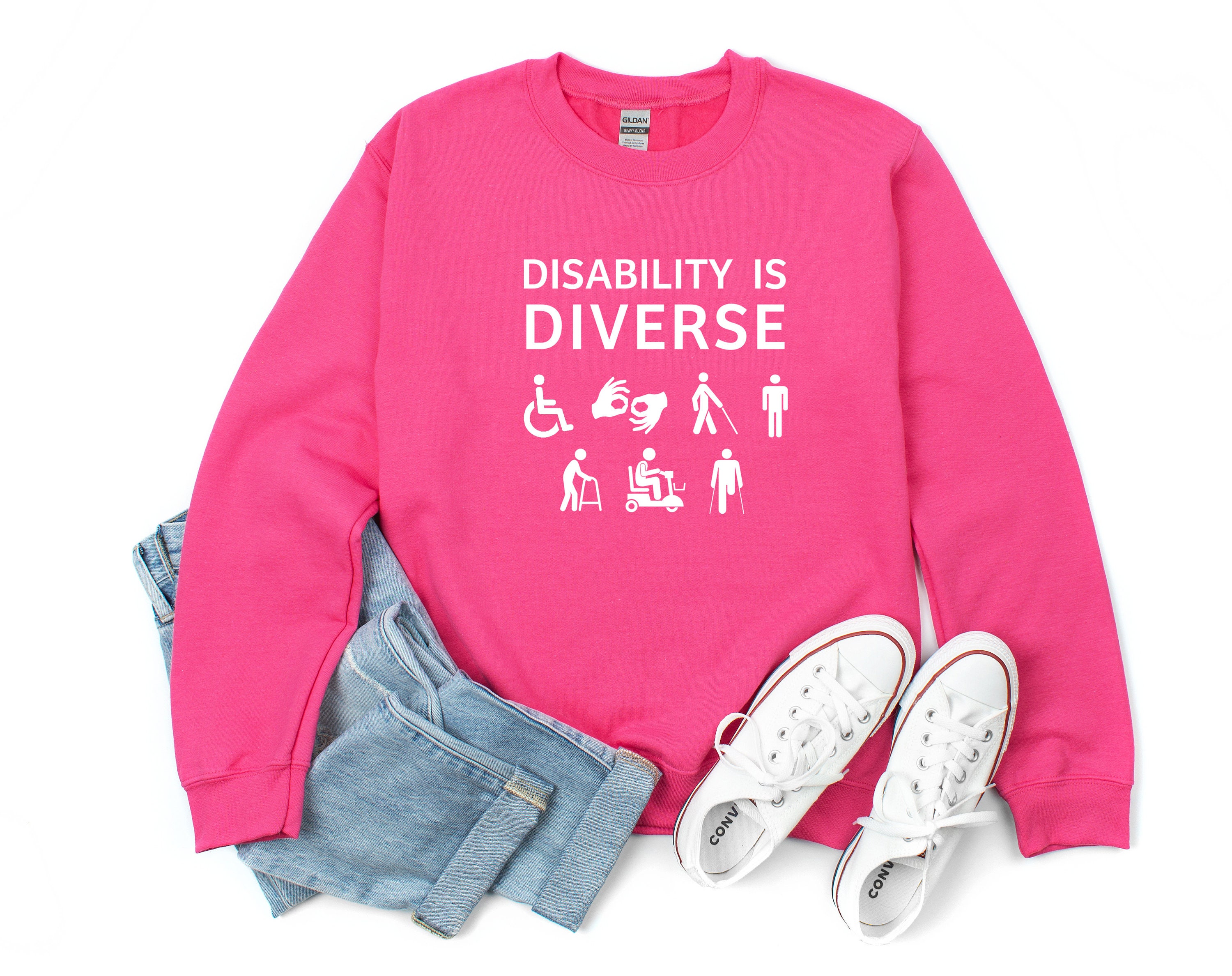 Disability is Diverse Crewneck Sweatshirt, Disability Pride, Disability ...