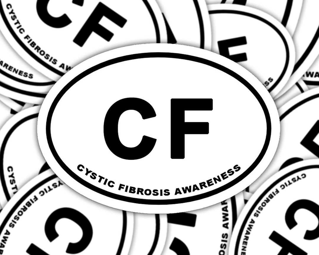 Cystic Fibrosis Awareness Sticker, Cystic Fibrosis Marathon Decal, Chronic Illness Decal Sticker ...
