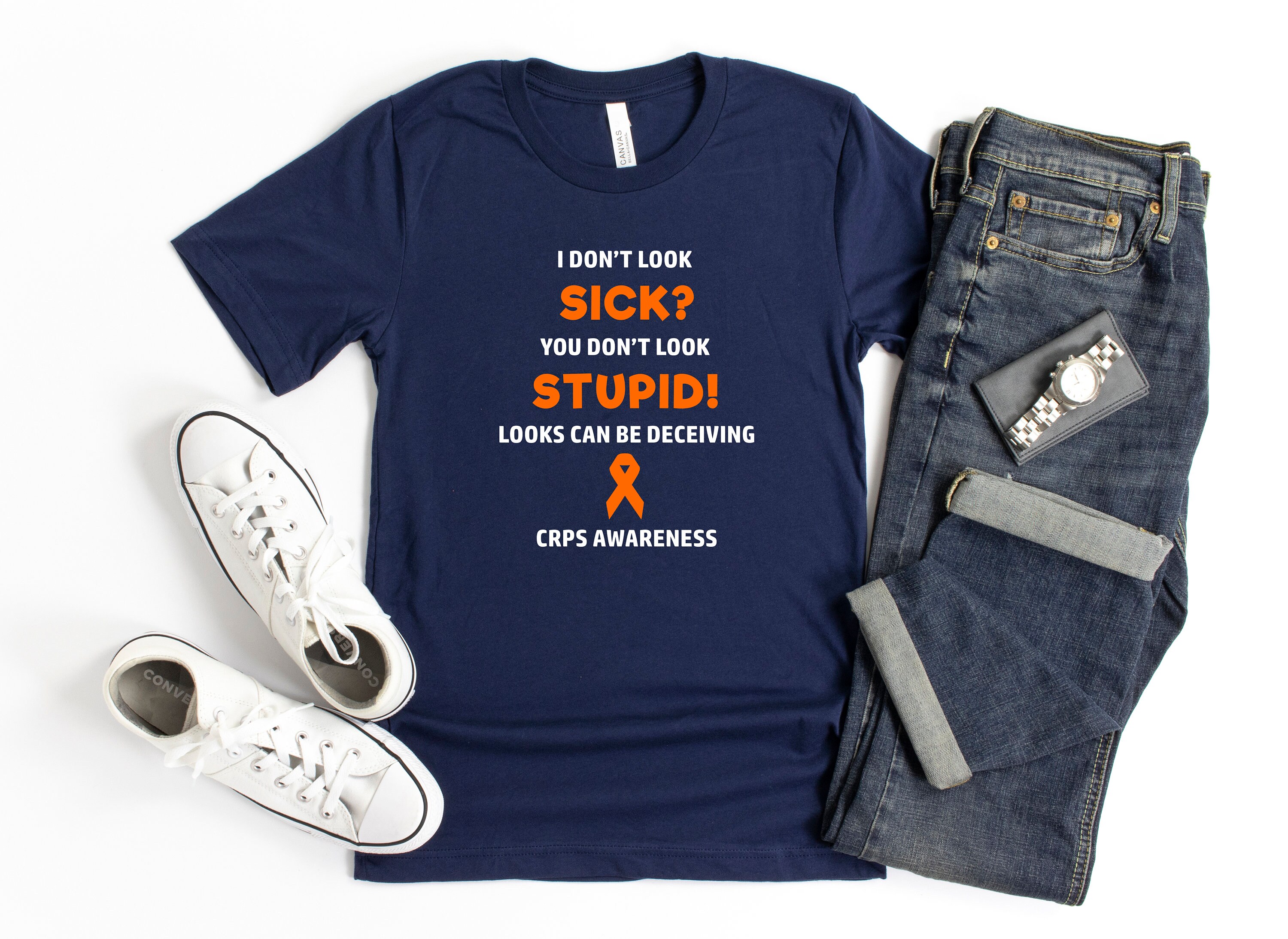 CRPS You Don't Look Sick T-shirt, CRPS Awareness, Chronic Regional Pain ...