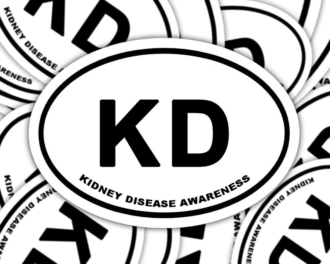 Kidney Disease Awareness Sticker, Kidney Disease Marathon Decal ...