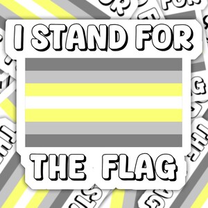 I Stand for the Flag Demigender Pride Sticker, Demigender Flag, Pride ...