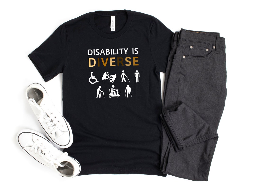 Disability is Diverse Skin Tones T-shirt, Disability Pride, Disabled ...