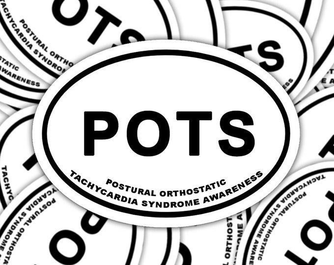 POTS Awareness Sticker, Postural Orthostatic Tachycardia Syndrome, Teal ...