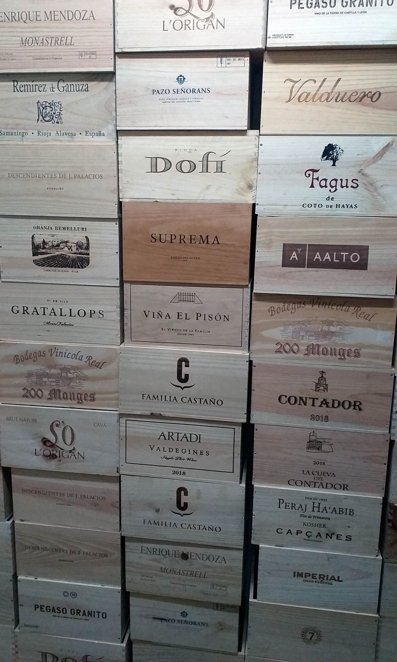 3 Pack Spanish Wooden Wine Boxes / Crates / Storage - Etsy