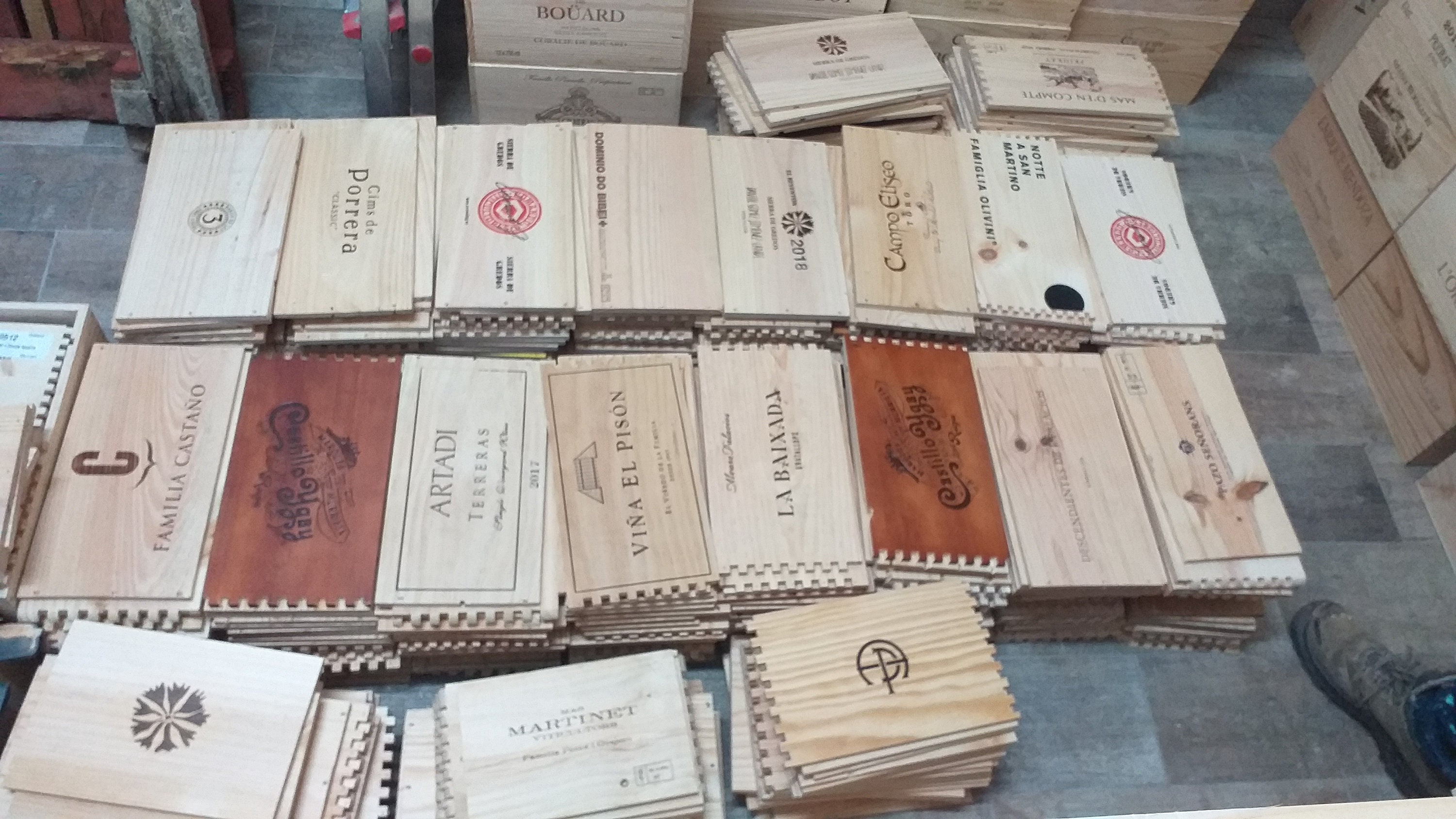 20 X Wine Box End Panels. Wood. Box, Side, Plate. Spain - Etsy